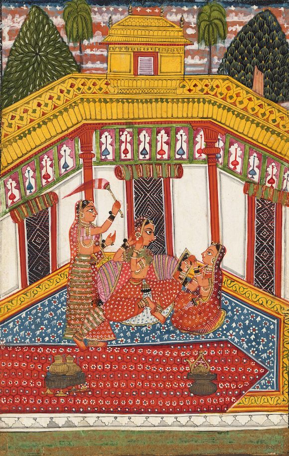 Bonhams : AN ILLUSTRATION TO A RAGAMALA SERIES: VILAVAL RAGINI PROBABLY ...