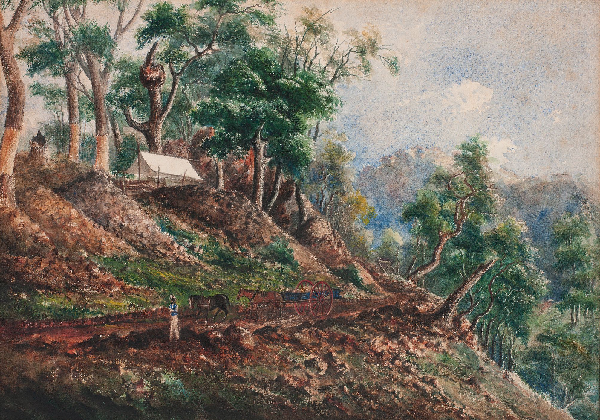 Bonhams : Edward Thomson (1822-1873) Tom the Blowers Claim, Iron Bark ...