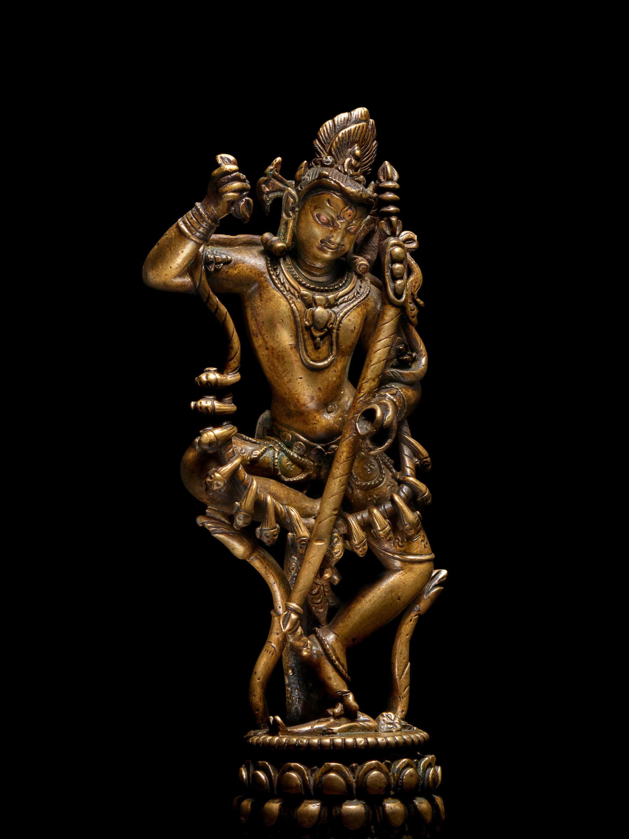 Bonhams A Copper Inlaid Brass Figure Of Hevajra Heruka Northeastern India Pala Period 11th