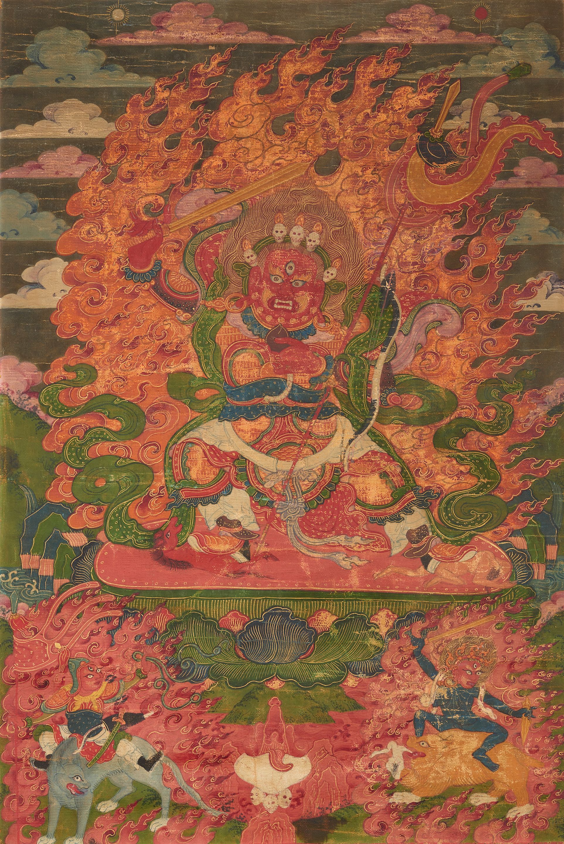 Bonhams : A THANGKA OF BEGTSE CHEN QING, YONGHEGONG STYLE, 18TH/19TH ...