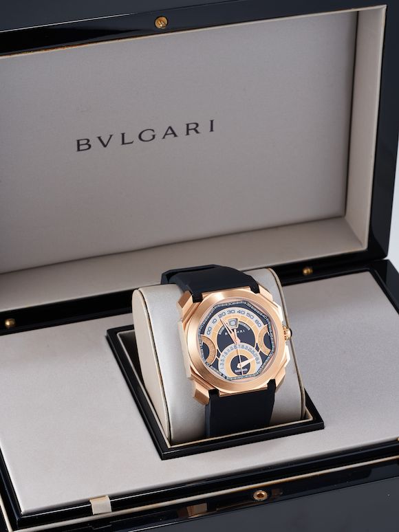 Bonhams : BVLGARI/GERALD GENTA OCTO CHRONOGRAPH QUADRI-RETRO, REF. 101837, A FINE, LARGE AND ...