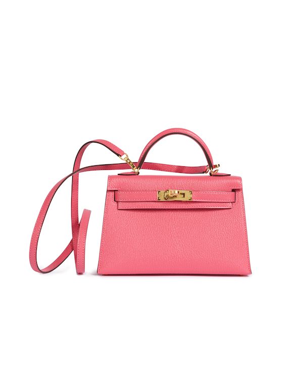 Bonhams : Hermès: Pink Mini Kelly II 20 With Gold Hardware (includes ...