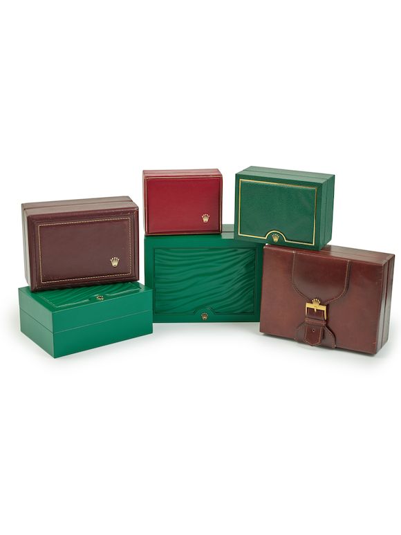 Bonhams : ROLEX A GROUP OF SIX PRESENTATION BOX
