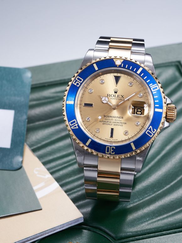 Bonhams : ROLEX SUBMARINER, REF.16613T, A STAINLESS STEEL AND YELLOW ...