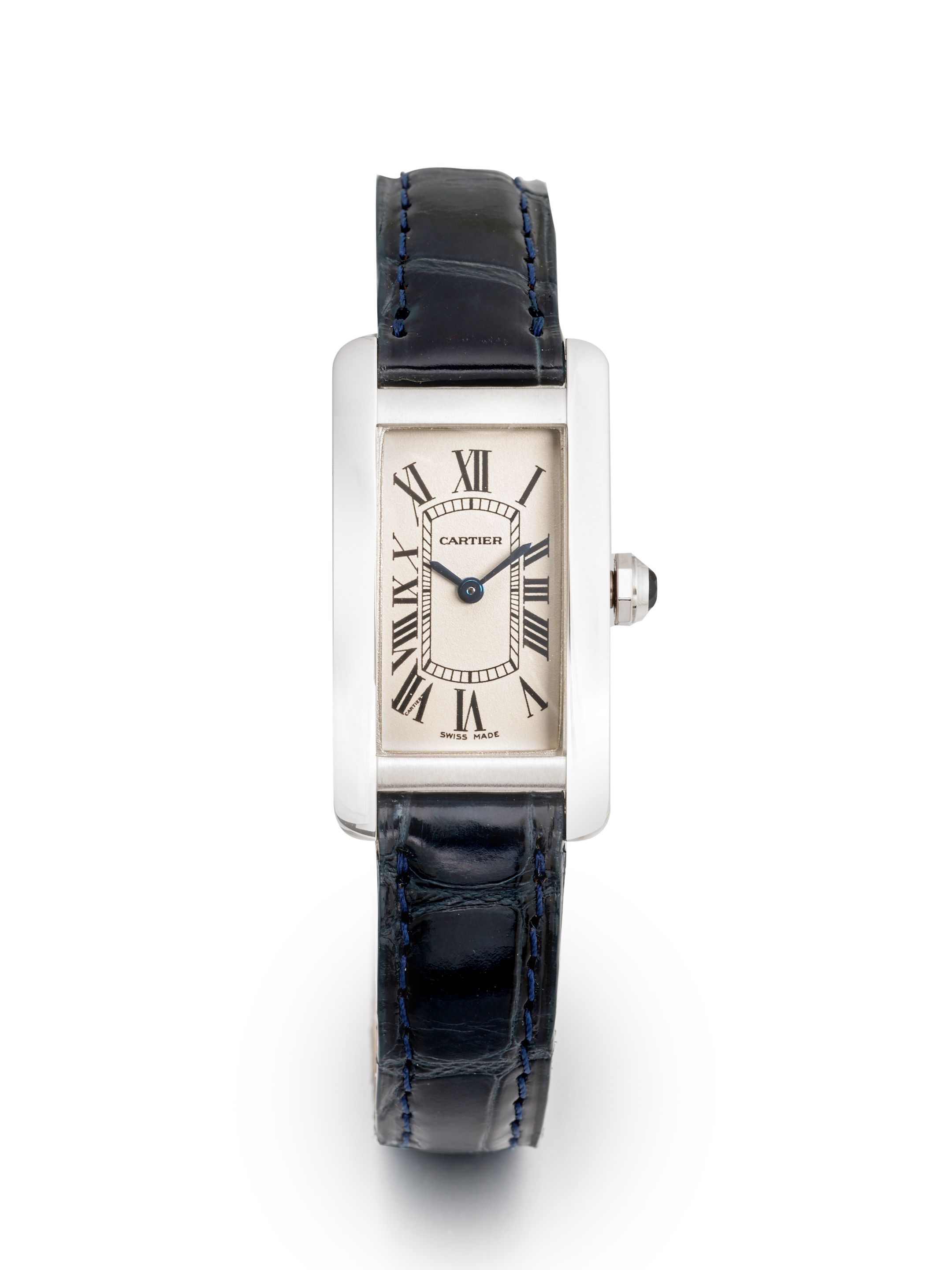 Bonhams : CARTIER TANK AMÉRICAINE, REF.2489, A WHITE GOLD WRISTWATCH ...
