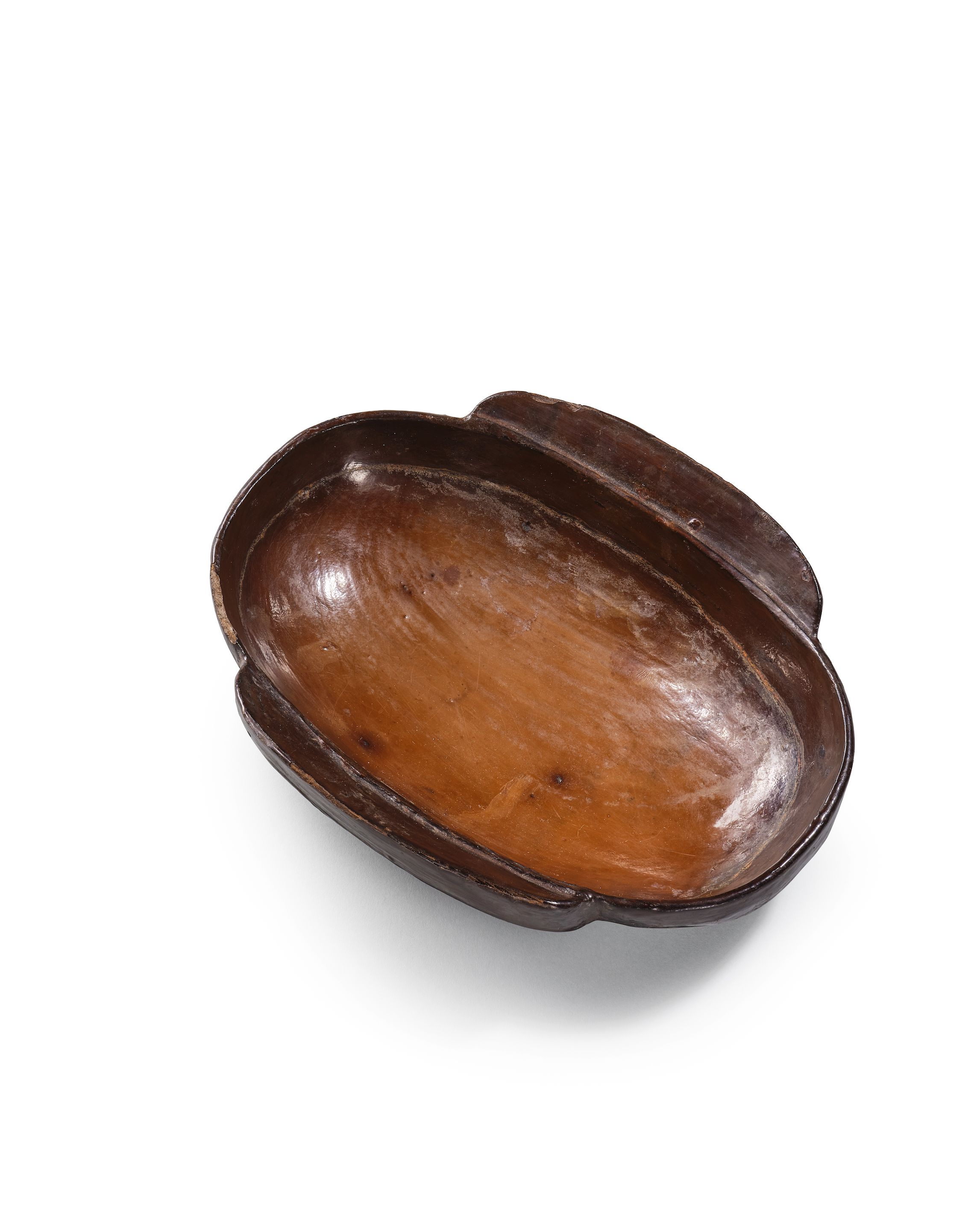 Bonhams : A RARE BROWN LACQUER 'EAR CUP' Western Han Dynasty