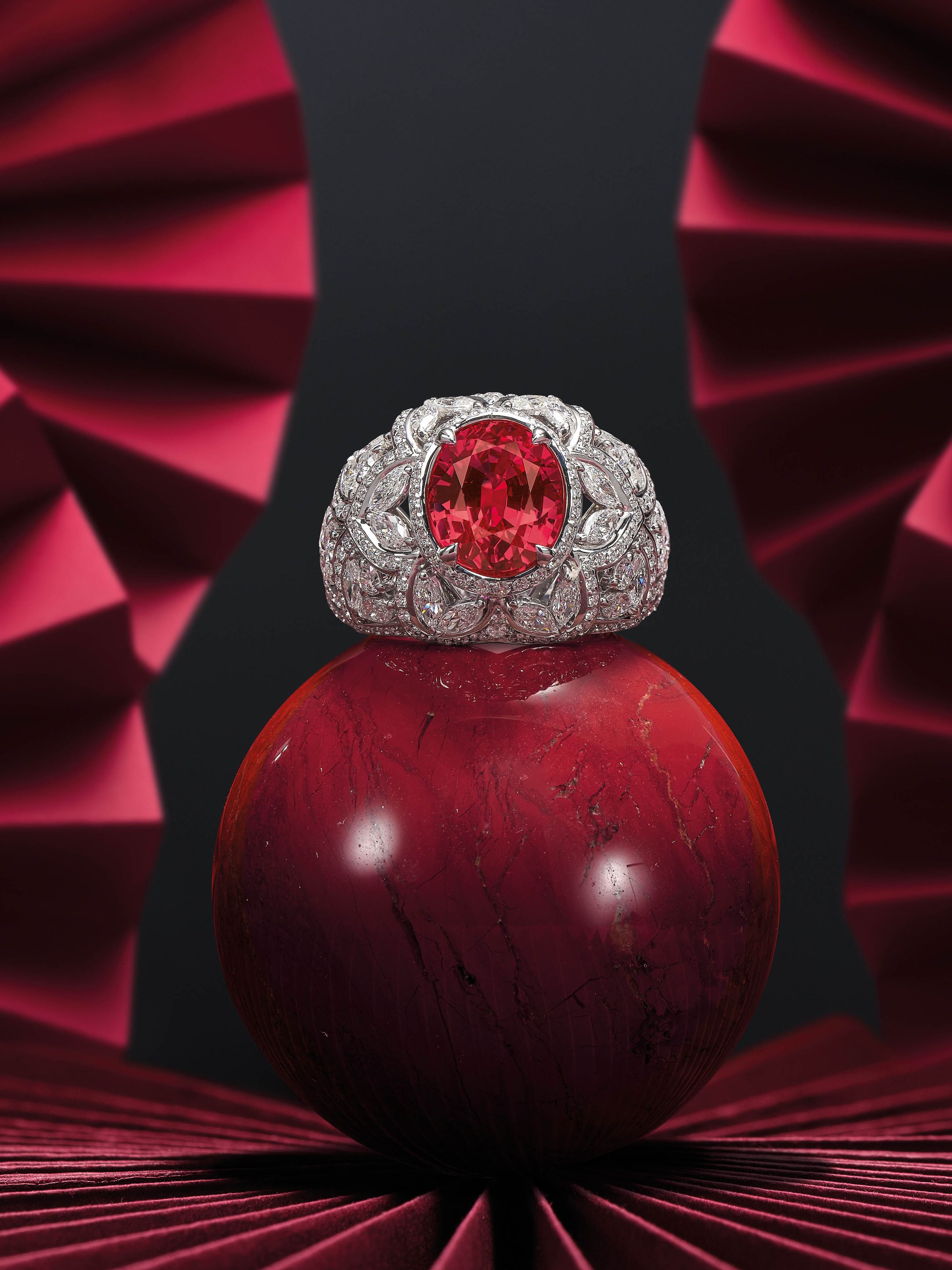 Bonhams : KAT FLORENCE A RUBY AND DIAMOND RING