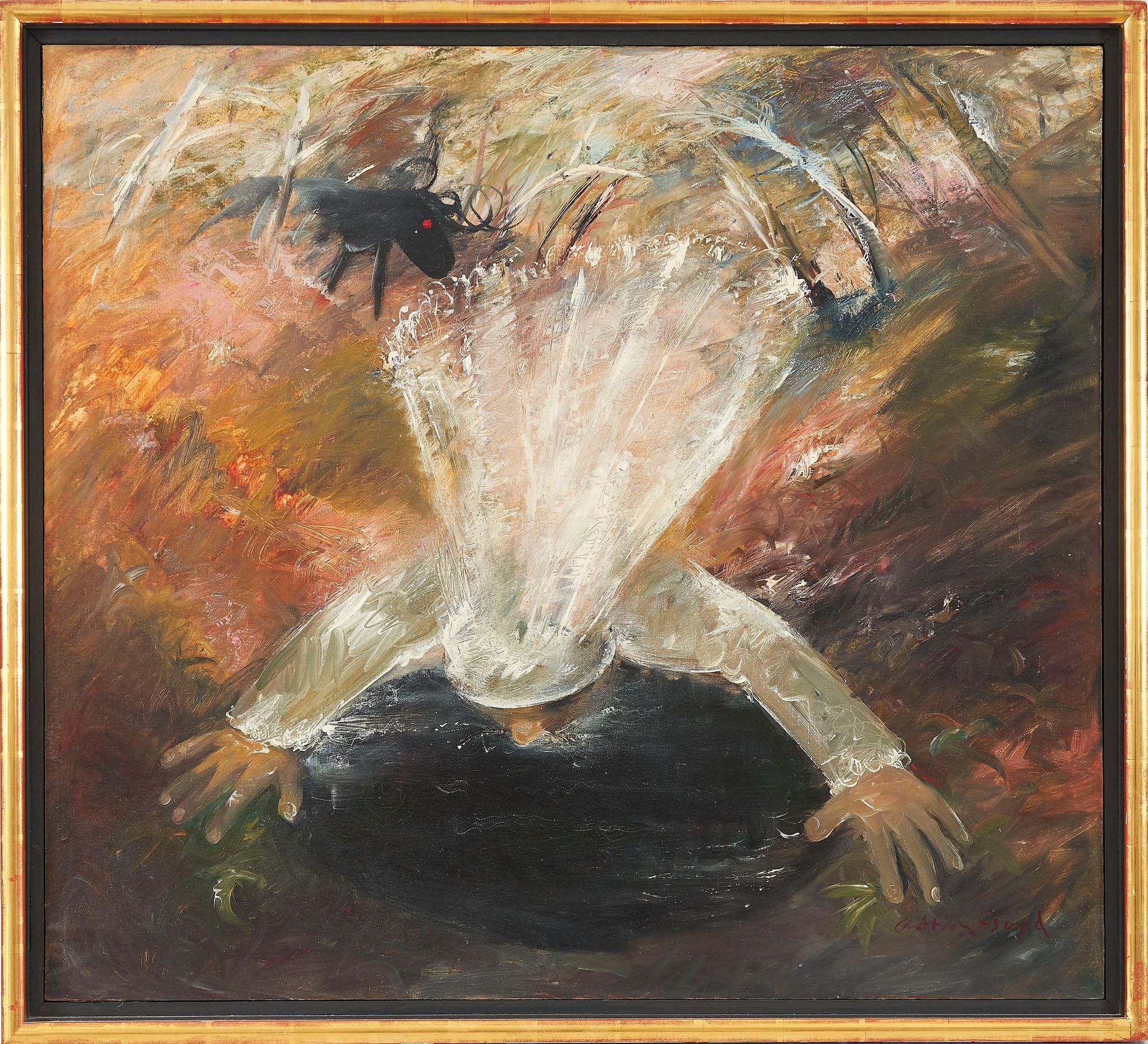 Bonhams : Arthur Boyd (1920-1999) Bride Drinking from a Pool, c.1960