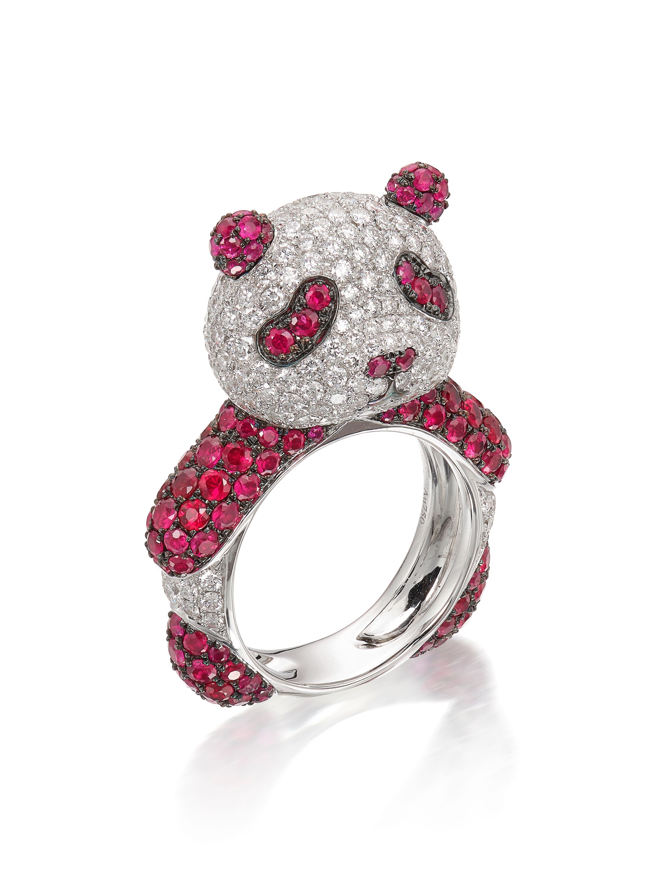Bonhams : RUBY AND DIAMOND 'PANDA' RING
