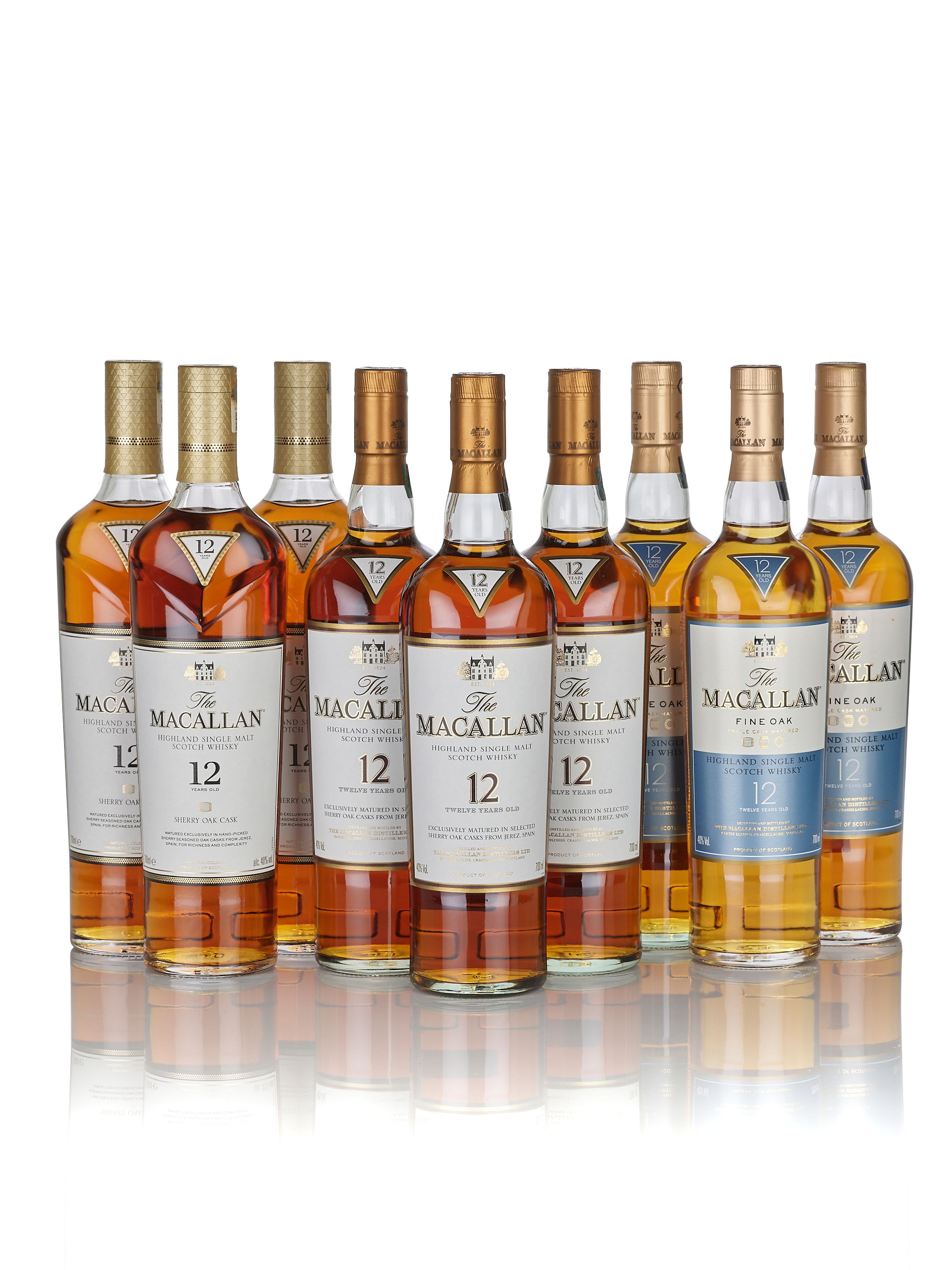 Bonhams : Macallan Fine Oak Triple Cask-12 year old (3) Macallan Sherry ...