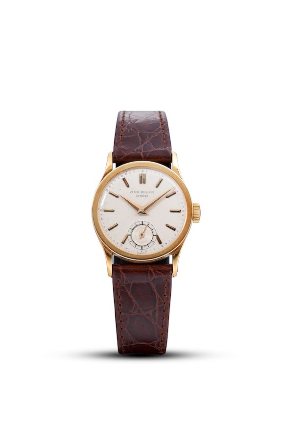 Bonhams : PATEK PHILIPPE CALATRAVA, REF.96, A YELLOW GOLD WRISTWATCH ...