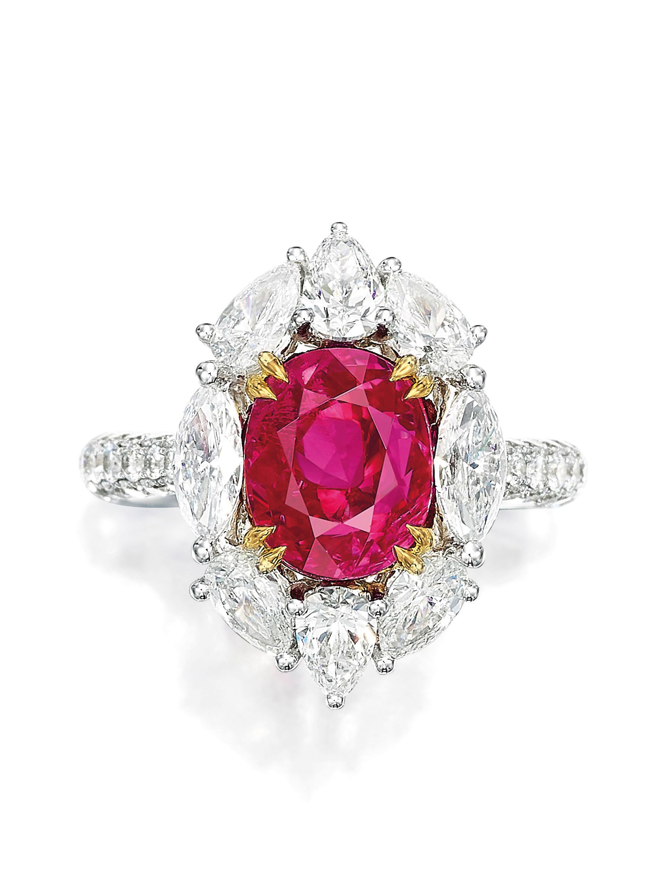 Bonhams : RUBY AND DIAMOND RING