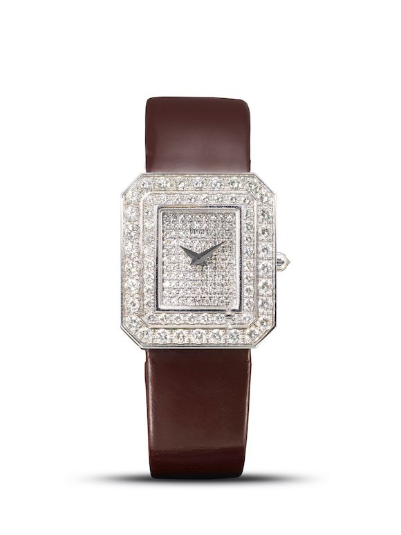Bonhams : PIAGET PROTOCOLE, REF.51165, A WHITE GOLD AND DIAMOND-SET ...