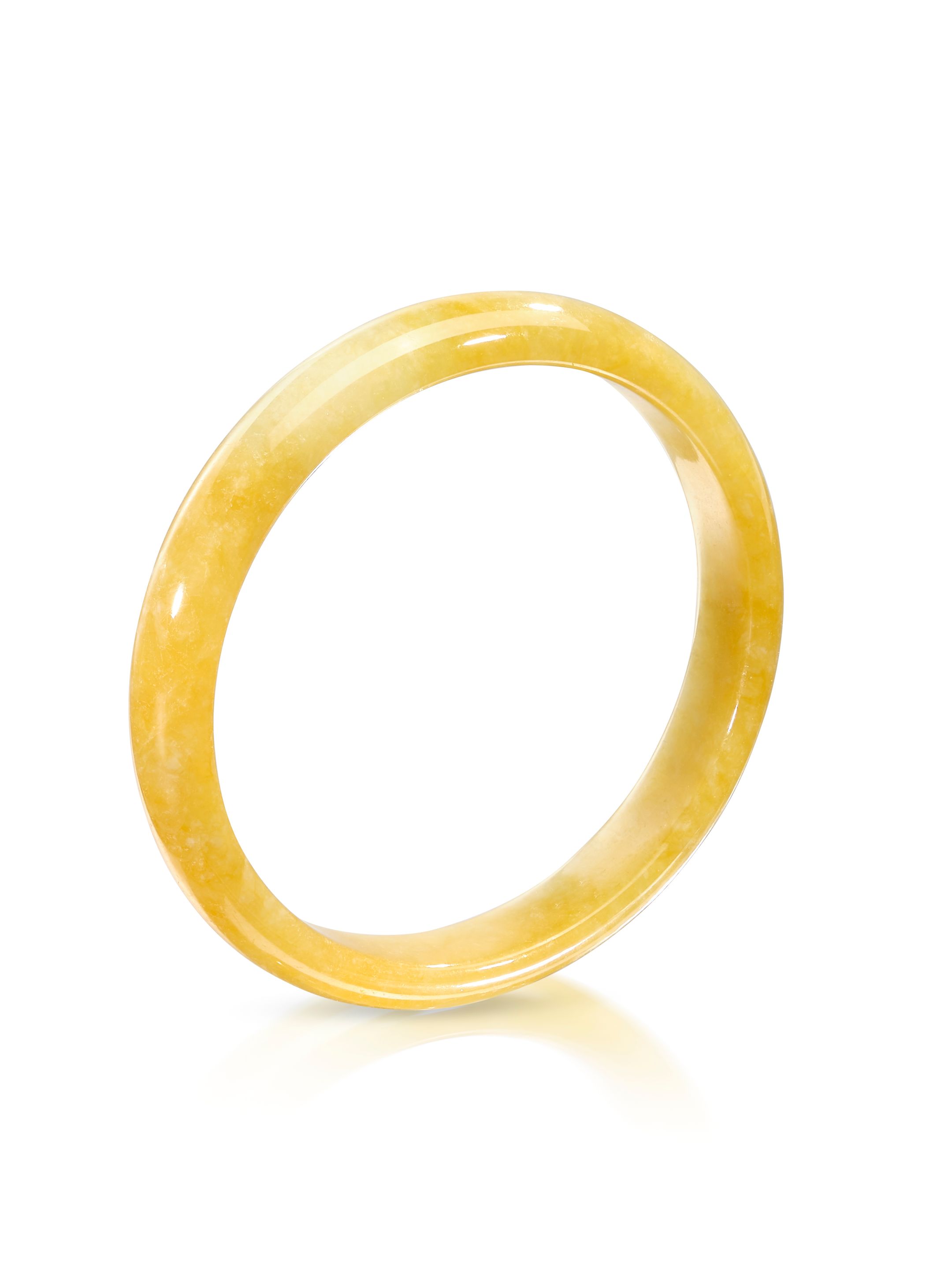 Bonhams : YELLOW JADEITE BANGLE
