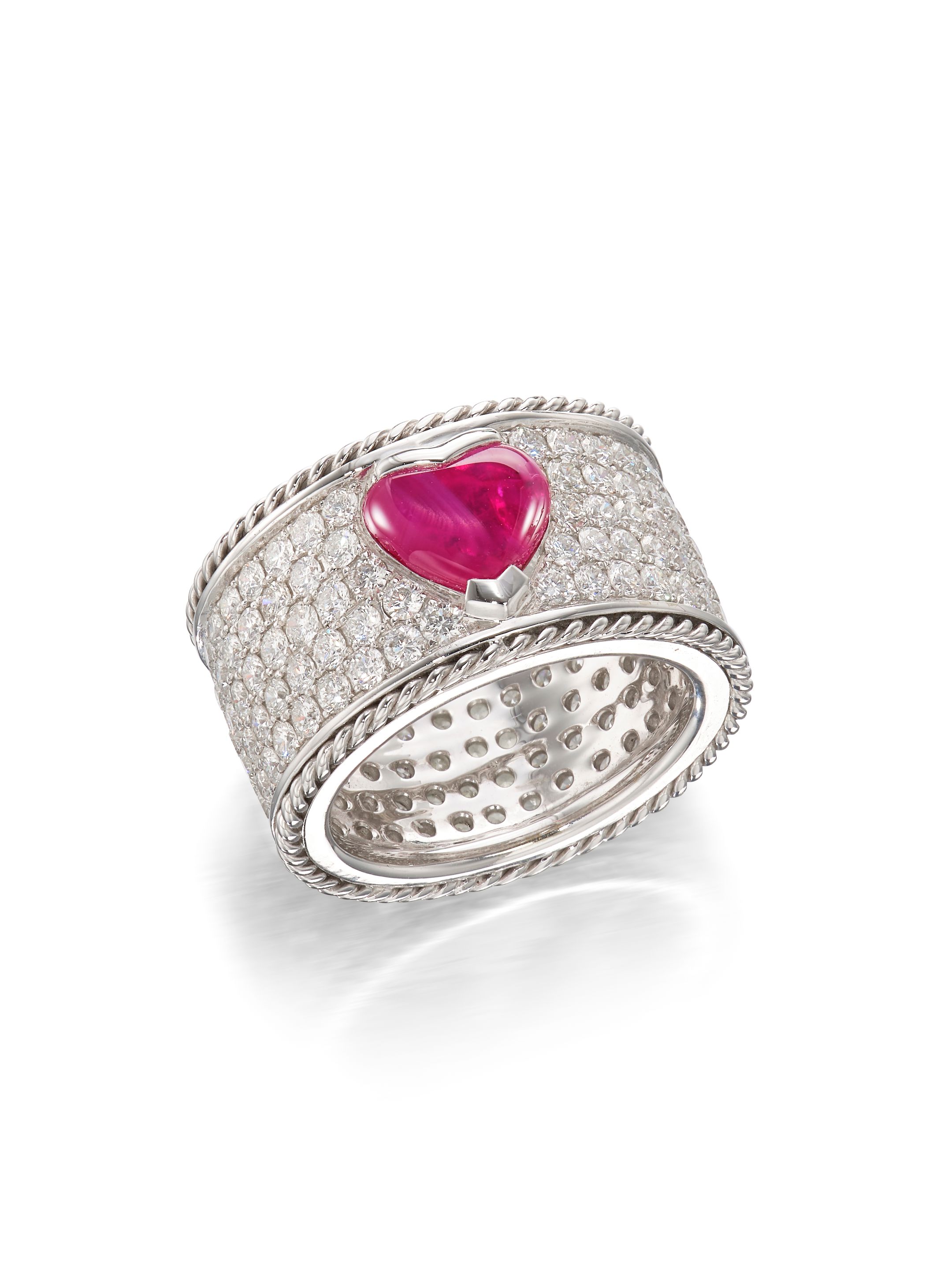Bonhams : THAMBULA STAR RUBY AND DIAMOND RING