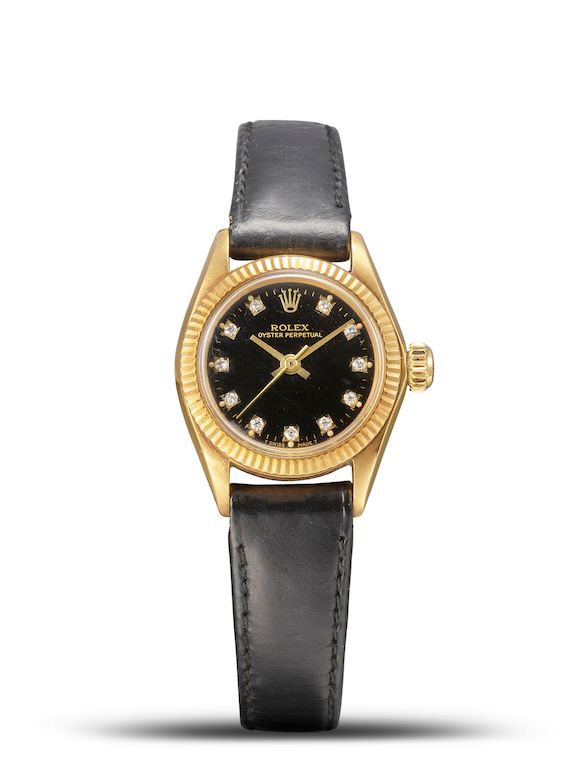 Bonhams : ROLEX OYSTER PERPETUAL, REF.6719, A YELLOW GOLD WRISTWATCH ...