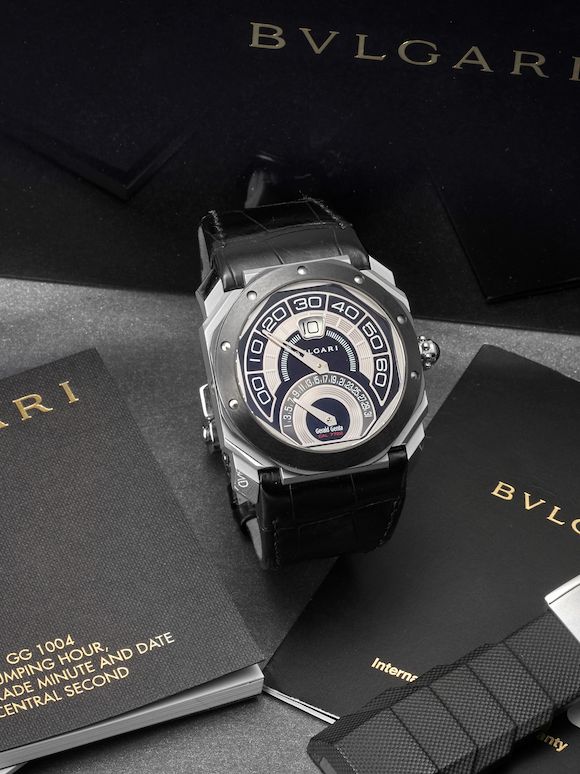 Bonhams : BVLGARI | GERALD GENTA OCTO BI-RETRO, REF.OBR.Y.1C, A STAINLESS STEEL AND CERAMIC ...