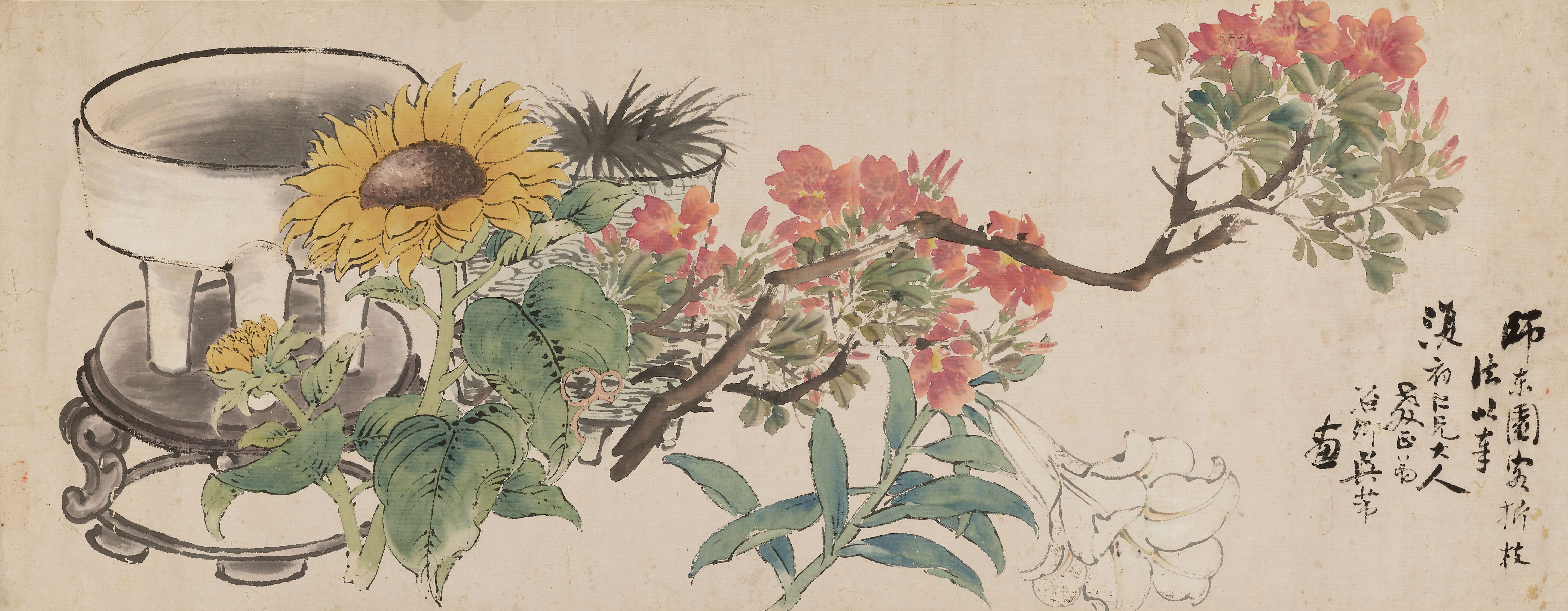 Bonhams : WU FU (1880-1950) Flower Arrangement