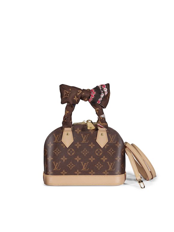 Bonhams : LOUIS VUITTON: MONOGRAM CANVAS ALMA BB BAG WITH PRECIOUS SILK ...