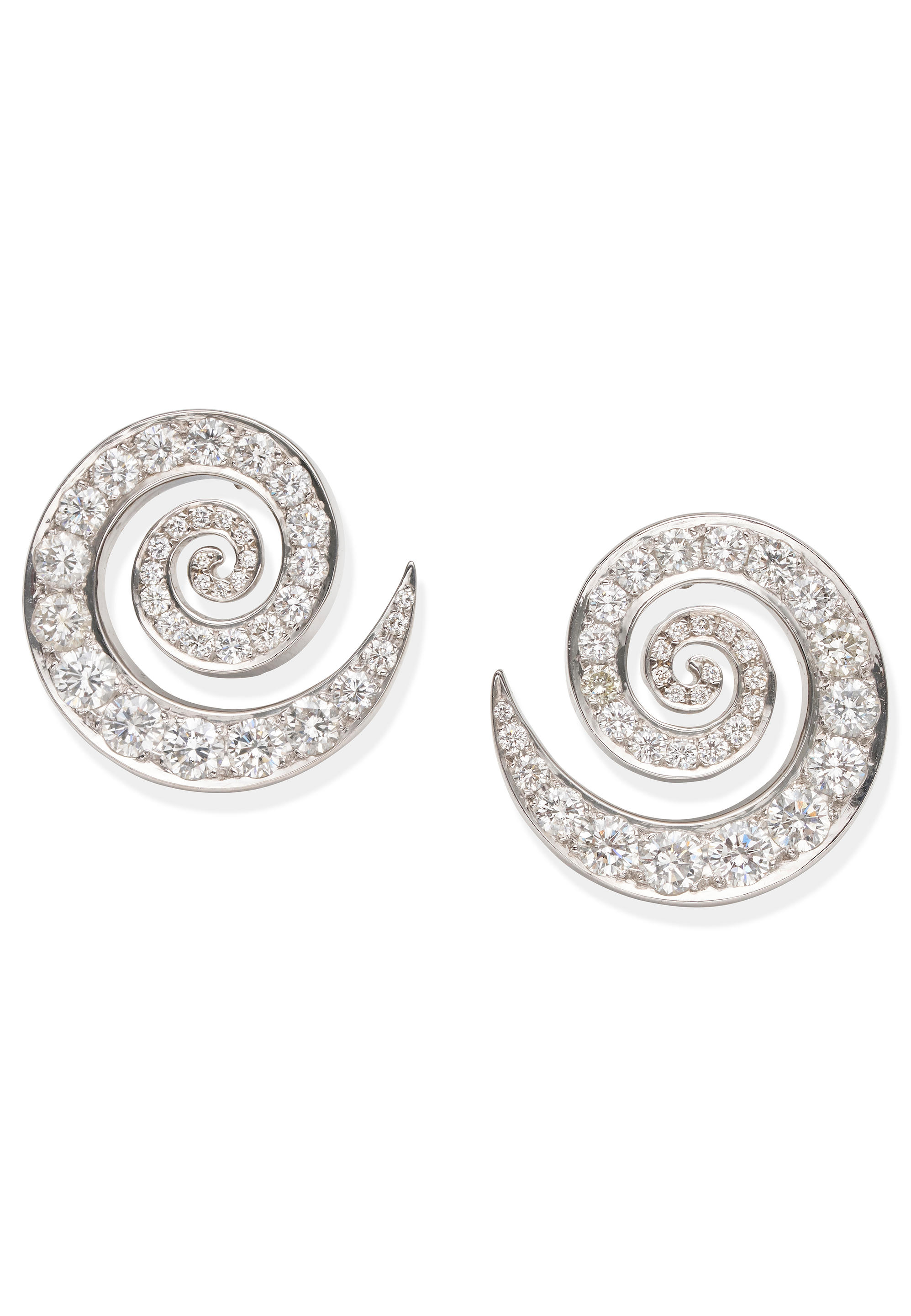 Bonhams Pair Of Diamond Earrings