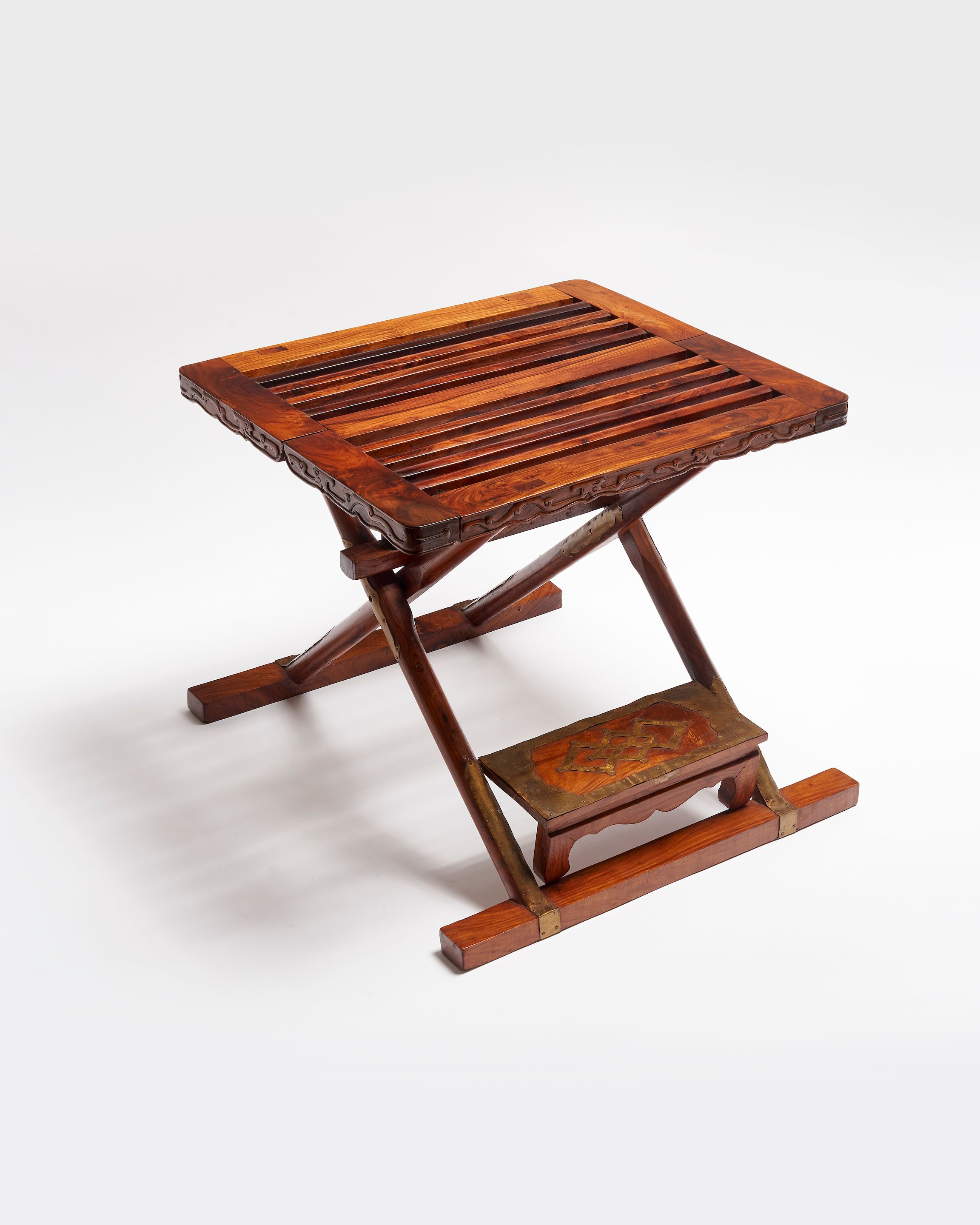 Bonhams : A huanghuali folding stool, mazha 19th/ 20th century