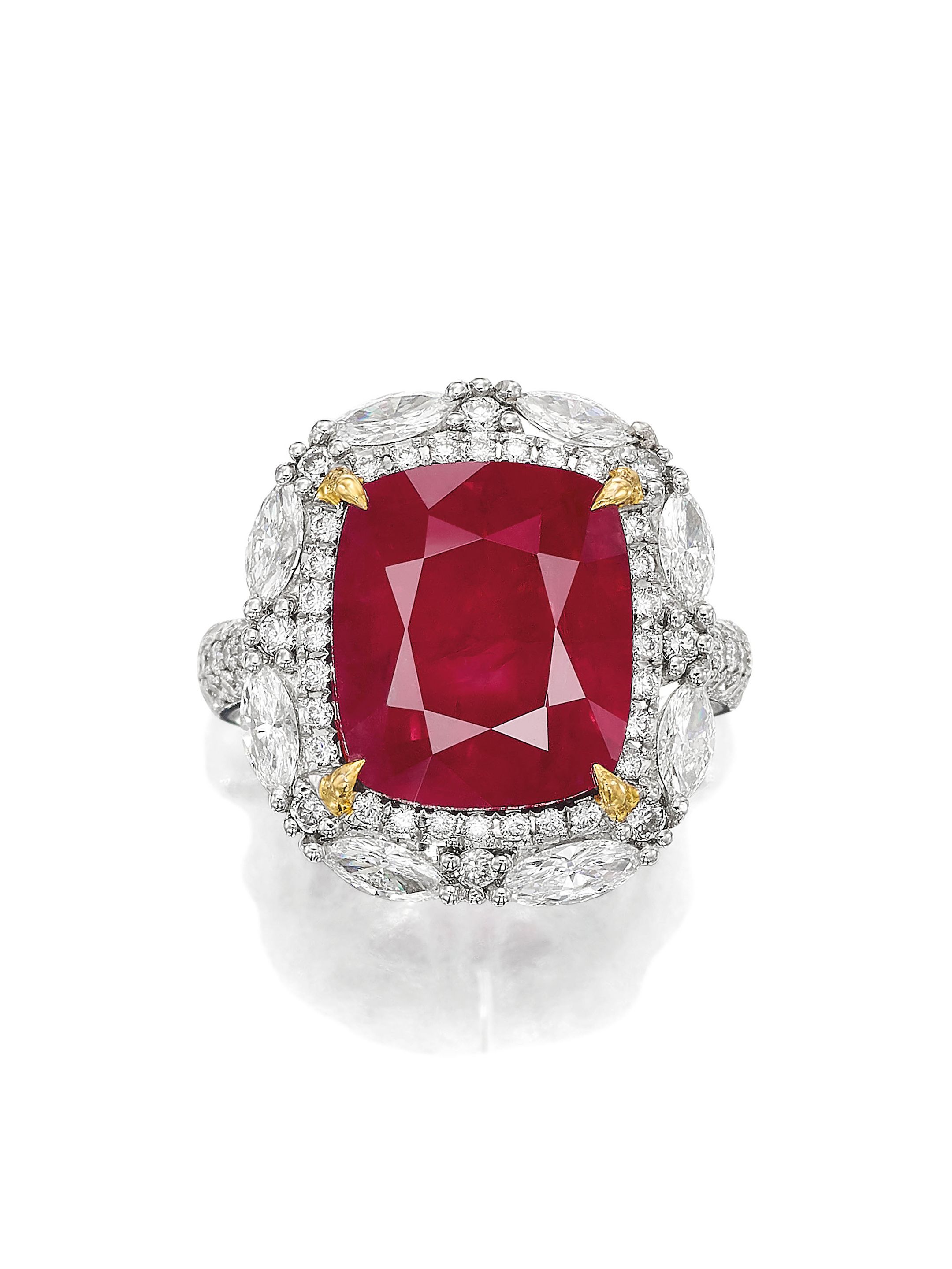 Bonhams : RUBY AND DIAMOND RING