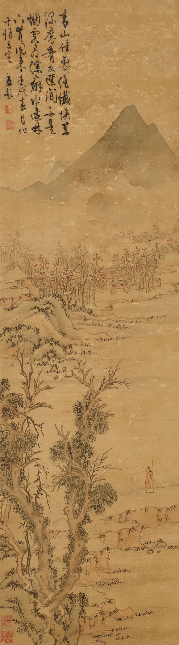 Bonhams : ATTRIBUTED TO WEN PENG (1498-1573) Landscape, 1562