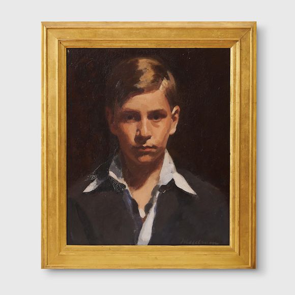 Bonhams : Max Meldrum (1875-1955) Portrait of Boy, 1940