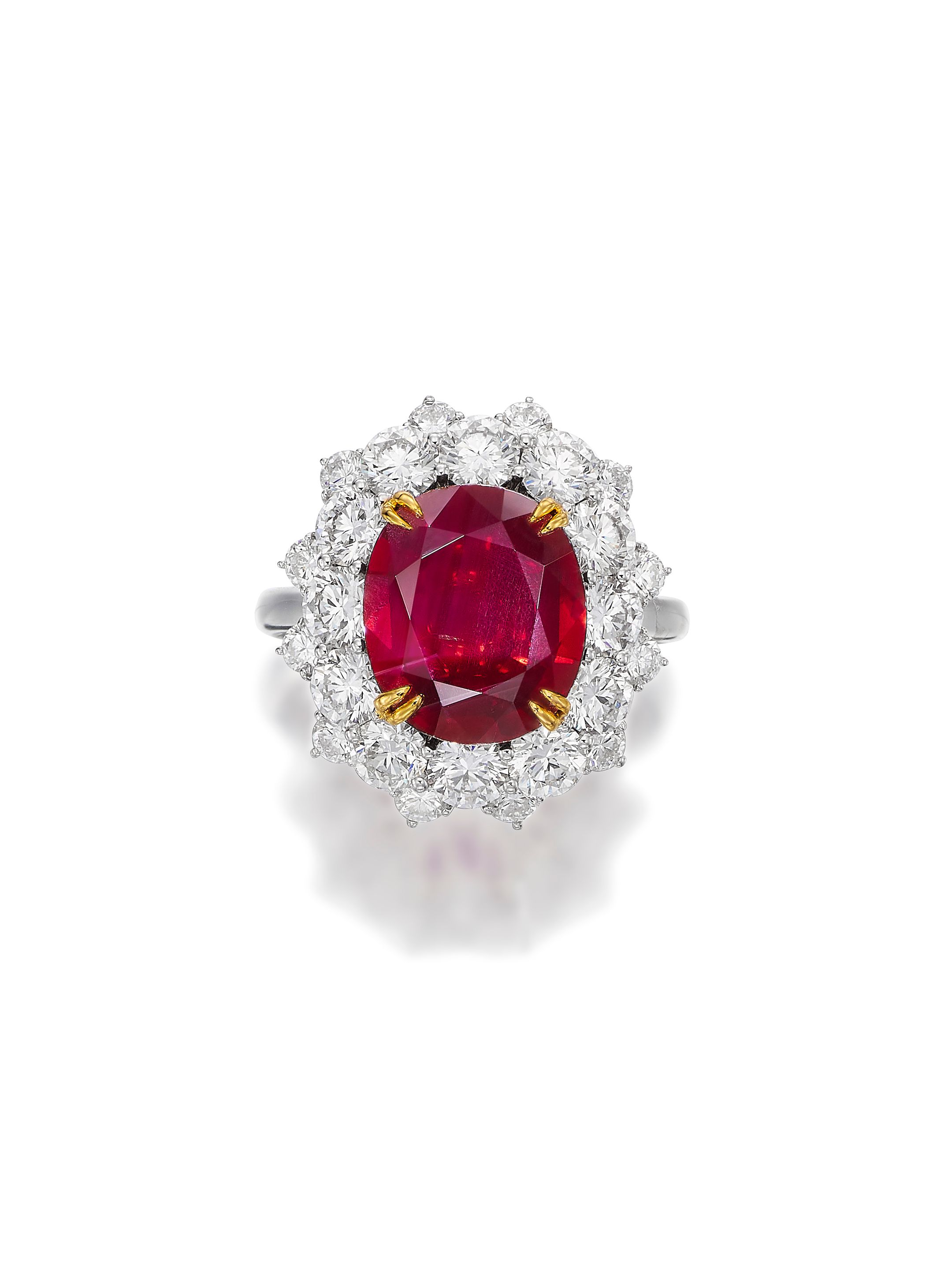 Bonhams : RUBY AND DIAMOND RING