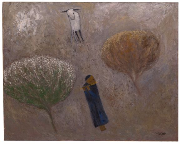 Bonhams : Vu Cuong (Vietnamese, born 1960) Shepherd and sheep