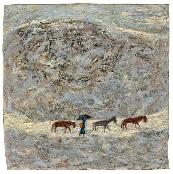 Bonhams : Vu Cuong (Vietnamese, born 1960) Donkeys