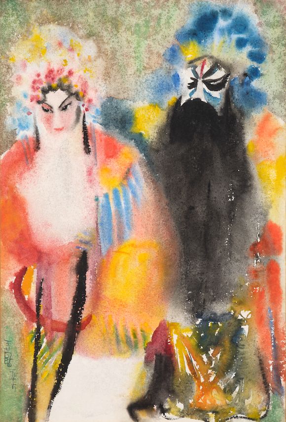 Bonhams : WANG LAN (1922-2003) Opera Figures, 1976