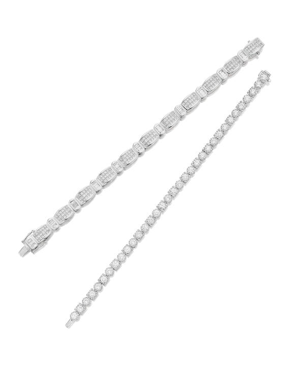 Bonhams Two Diamond Bracelets 2