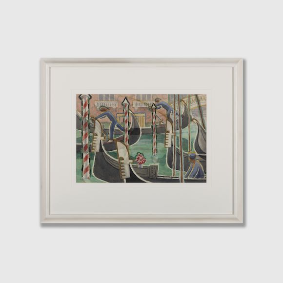 Bonhams : Weaver Hawkins (1893-1977) Study for Gondolas, 1957