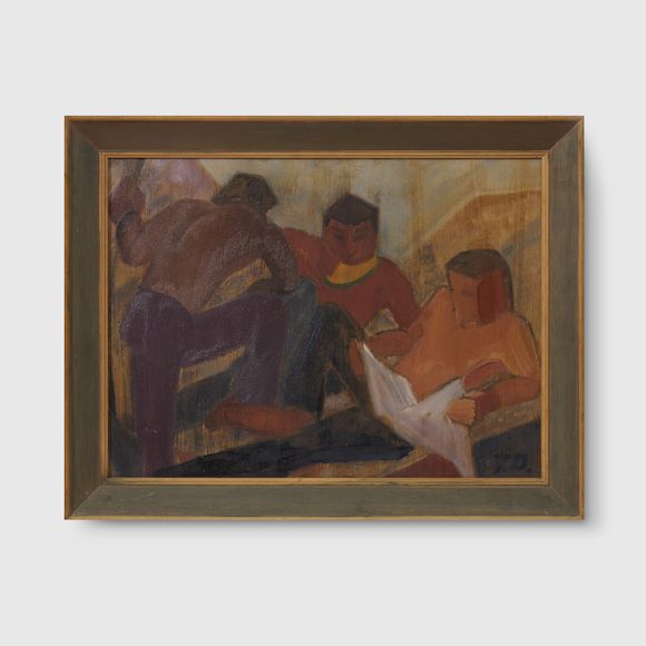 Bonhams : Frances Derham (1894-1987) Untitled (Resting Figures), 1950