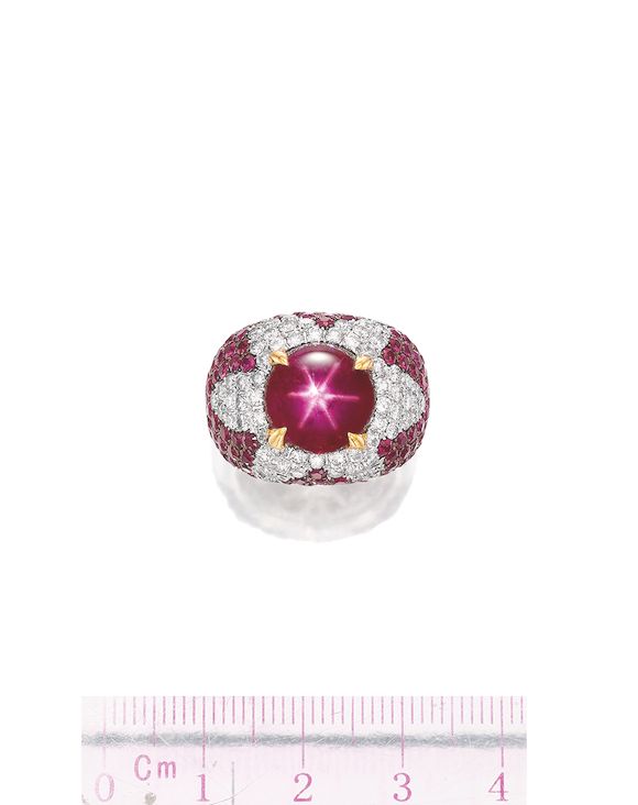 Bonhams : STAR RUBY, RUBY AND DIAMOND RING