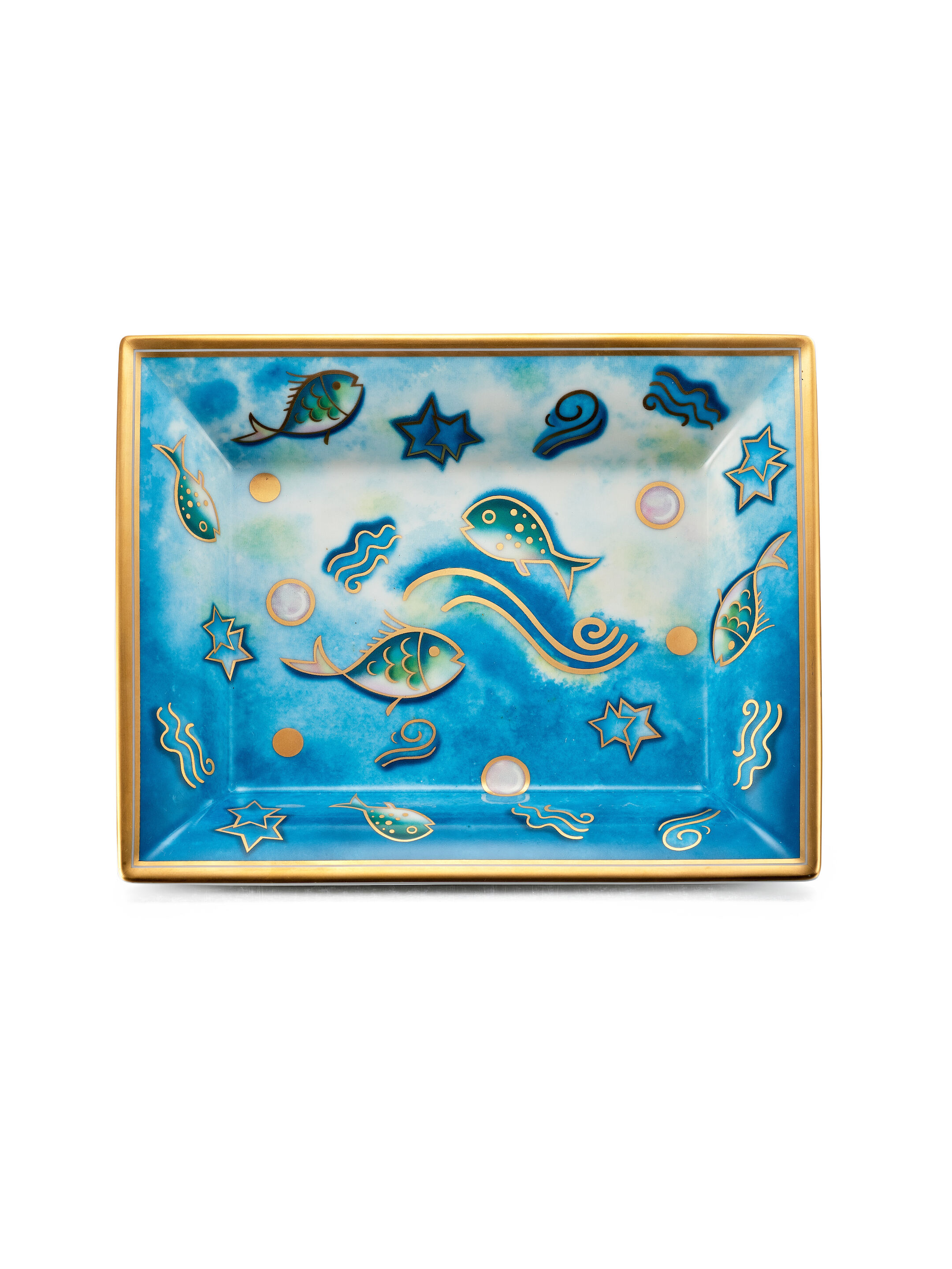 Bonhams : PATEK PHILIPPE LIMOGES - LES POISSONS, A RARE LIMOGES PORCELAIN AND ENAMEL DISH, MADE ...