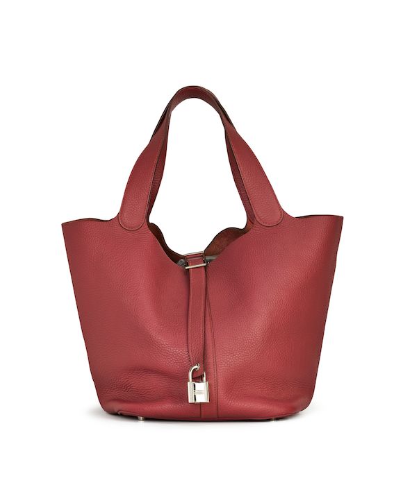 Bonhams : HERMÈS: TOSCA TOGO PICOTIN 22 WITH PALLADIUM HARDWARE ...