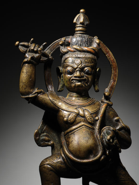 Bonhams A Silver And Copper Inlaid Copper Alloy Figure Of Vajrapani