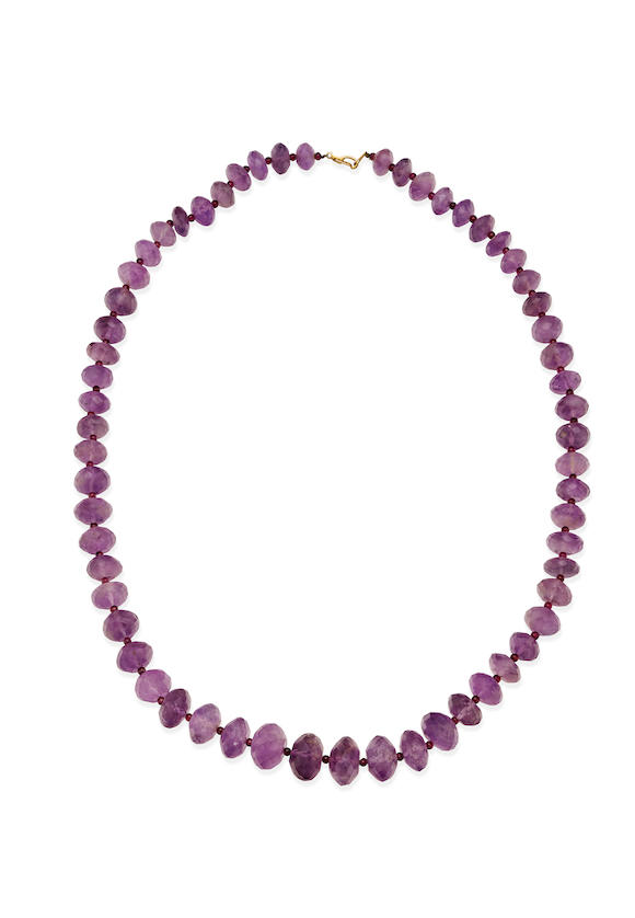 Bonhams Amethyst Bead Necklace
