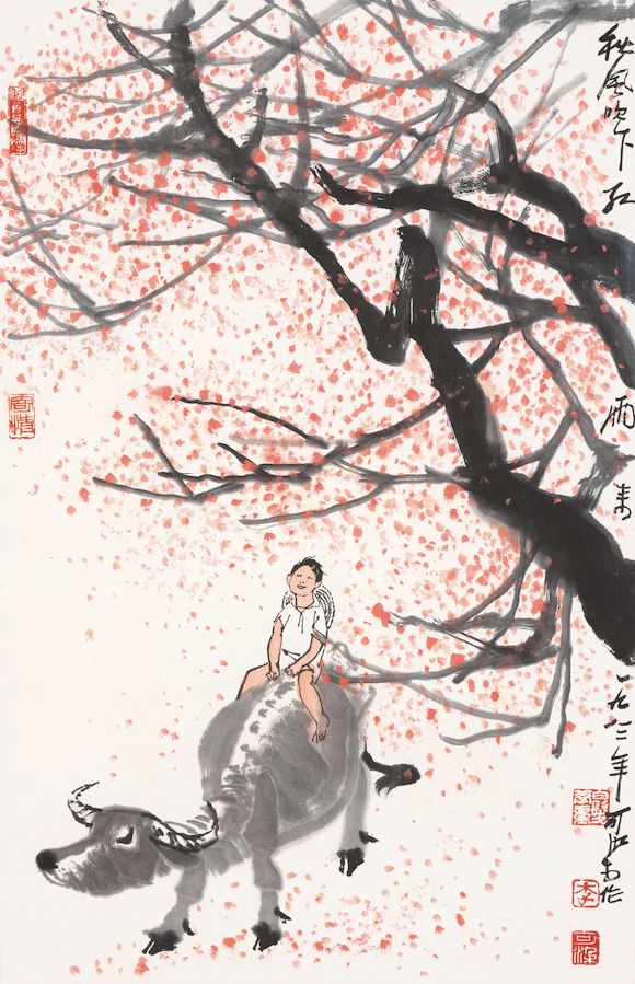 Bonhams : LI KERAN (1907-1989) Herding in Autumn, 1982