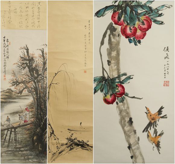 Bonhams : Zhang Wenjun and Luo Jinhou (20th century), Shao Fang (1918-2009), Wang Xiafei (20th ...