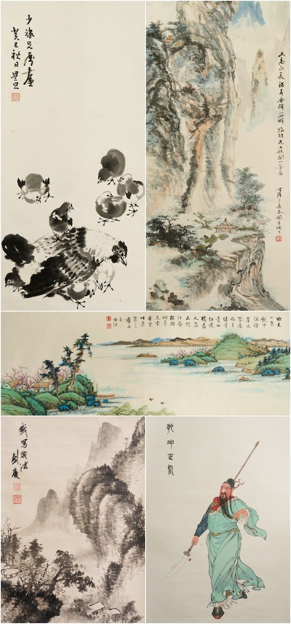 Bonhams : Zhao Shidan (20th century), Lu Wuya (1912-1984), Hu Jian'an (1891-1961), Qian Qujiang ...