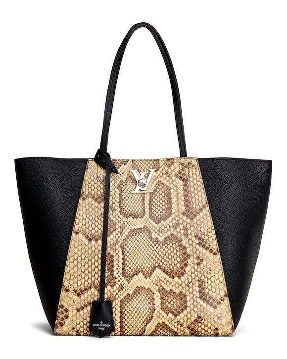 Bonhams : LOUIS VUITTON: BLACK AND PYTHON LOCK ME CABAS TOTE BAG ...
