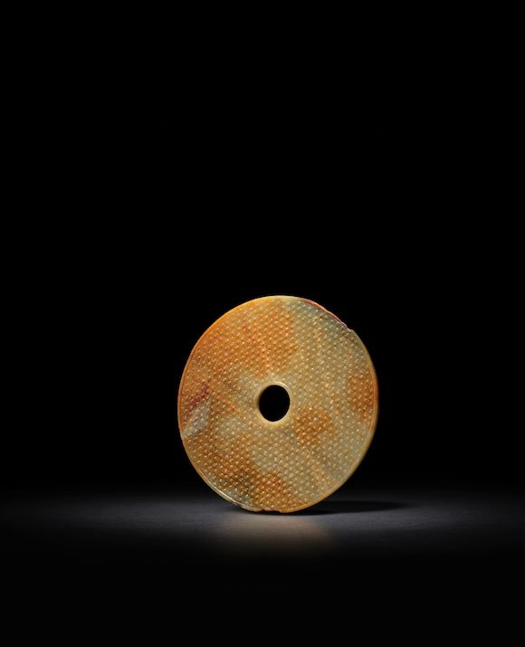 Bonhams : A MAGNIFICENT AND LARGE ARCHAIC JADE DISC, BI Eastern Zhou ...