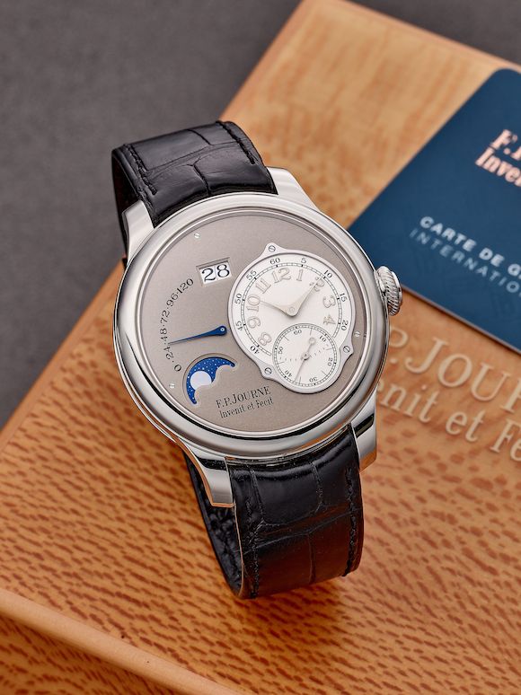 Bonhams : F.P. JOURNE | OCTA LUNE, REF.LN, A PLATINUM WRISTWATCH WITH ...