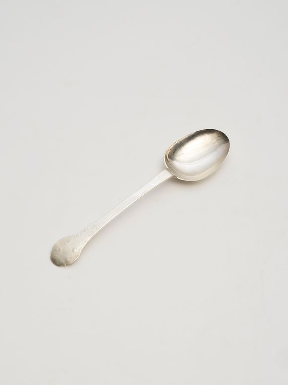 Bonhams : A silver lace-back trefid spoon Late 17th, early 18th century ...