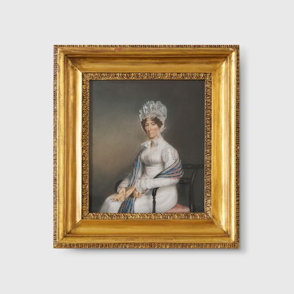 Bonhams : Ellen Wallace Sharples (British, 1769-1849) A young lady in a ...