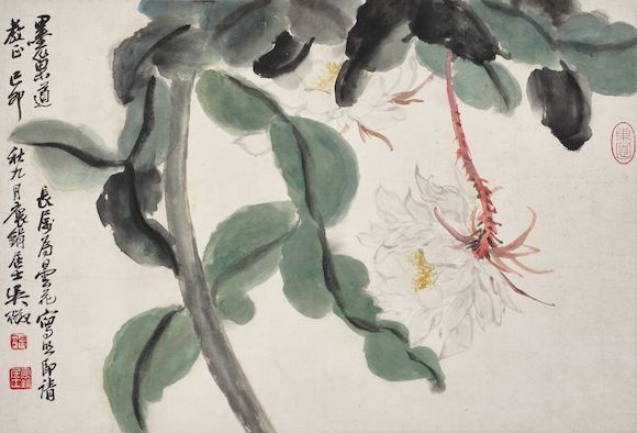 Bonhams : WU ZHENG (1876-1949) Epiphyllum, 1939