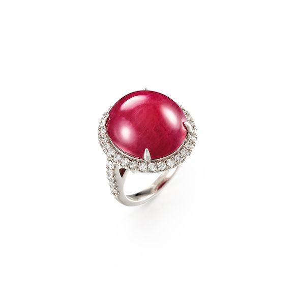 Bonhams : RUBY AND DIAMOND RING